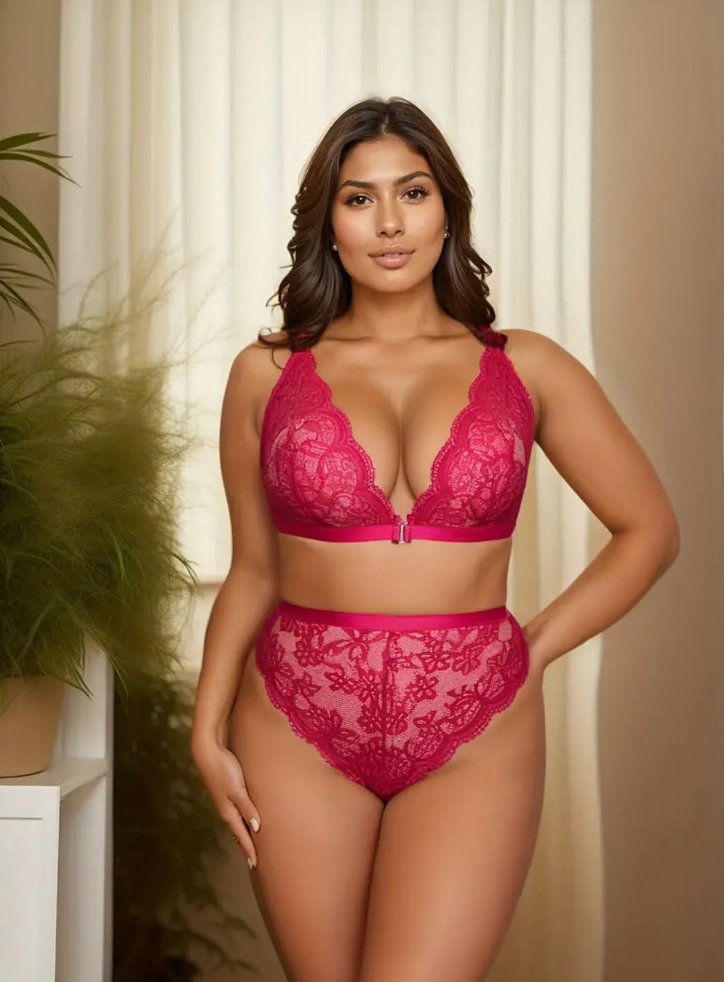 Ensemble De Lingerie Romantique Grande Taille Yamelia Lingerie